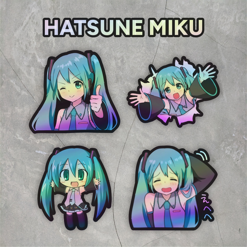 Jual Sticker Hatsune Miku Hologram sticker case hp & laptop Ukuran +- 7 ...