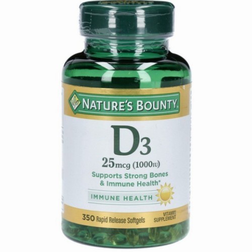 Jual NATURE'S BOUNTY VITAMIN D3 1000 IU 350 Rapid Release Softgels | Shopee Indonesia