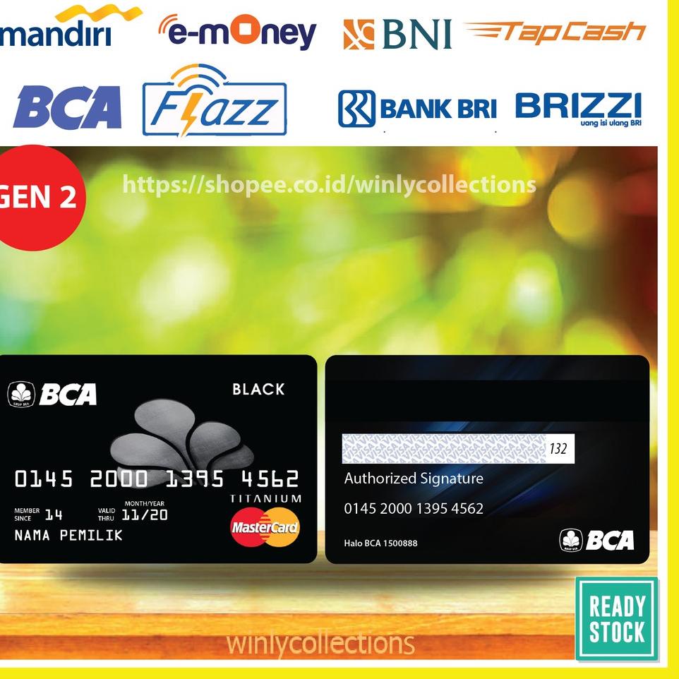 Jual ♡ EMONEY E TOLL BCA FLAZZ BCA GEN 2 DESIGN CREDIT CARD BLACK CARD ...