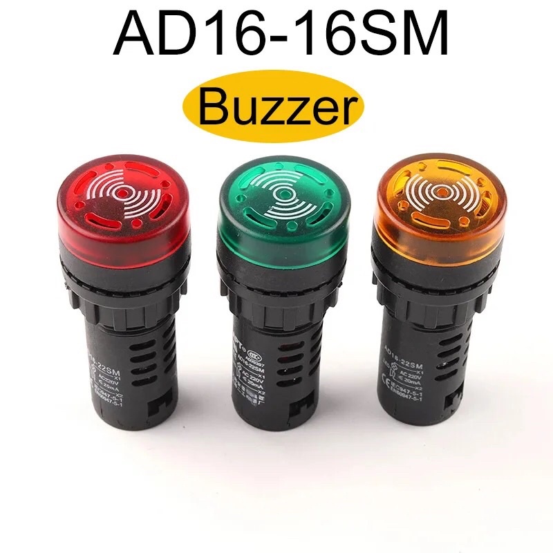 Jual LED Indikator Alarm Bip AD16-16SM 12V 24V 220V Flash Led Lampu ...