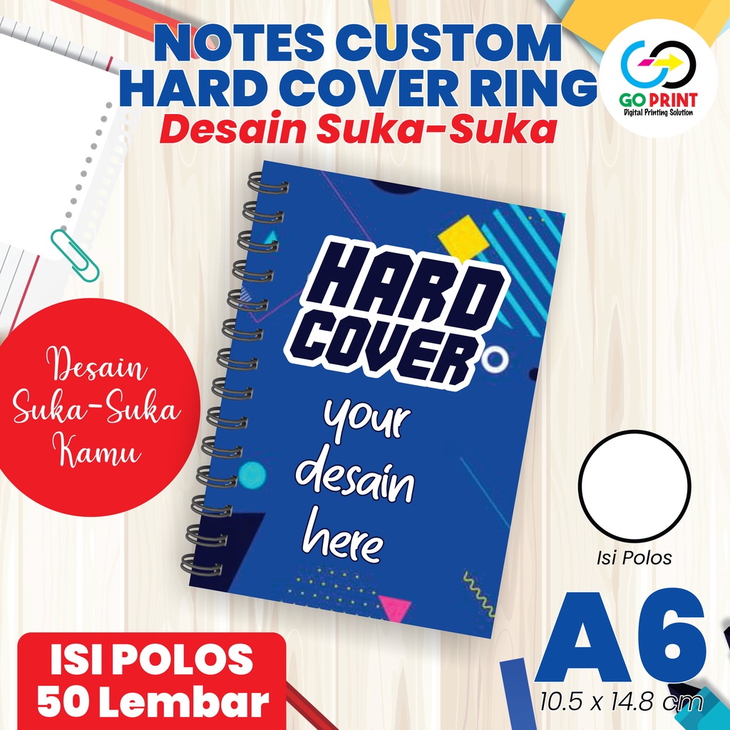 Jual Notebook Hardcover Custom A6 Spiral / Buku Catatan / Block Note ...