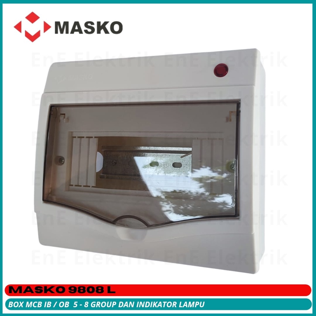 Jual MASKO BOX MCB 9808 L TANAM TEMPEL 5-8 GROUP LAMPU INDICATOR ...