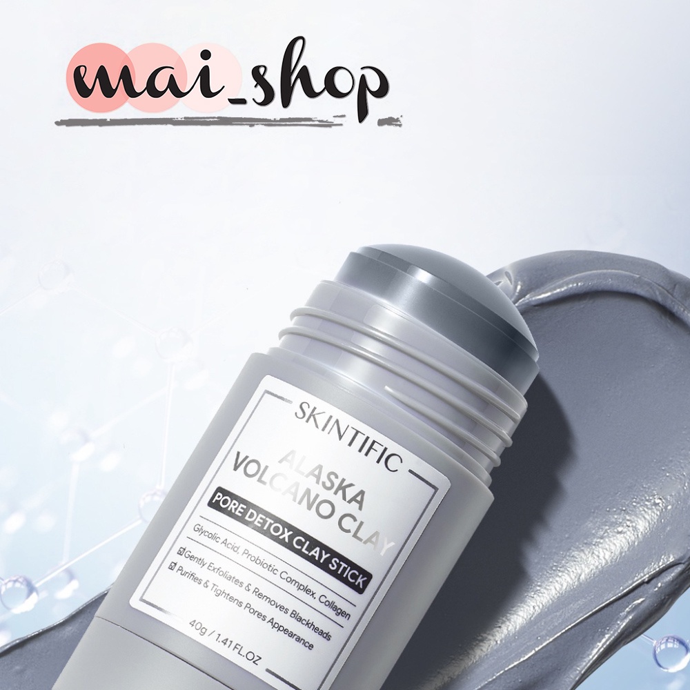 Jual SKINTIFIC Alaska Volcano Pore Detox Clay Stick 40g (Model Batang ...