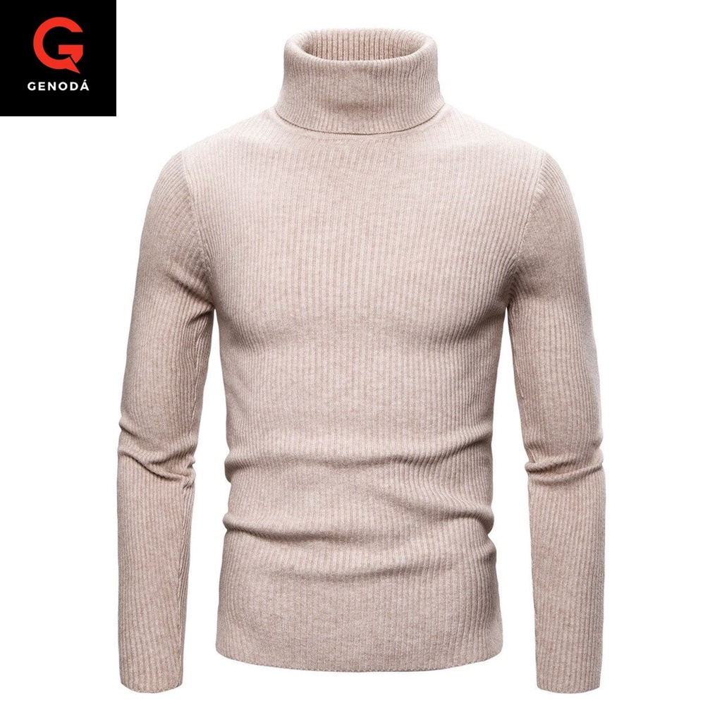 Jual Rajut Sweater Turtleneck Brandon Pria Tebal Keren Hangat Bahan ...