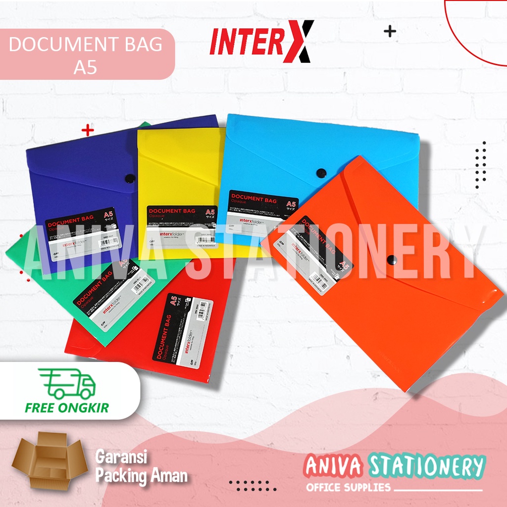 Jual Map Kancing A5 InterX / Document Bag A5 (Opaque) | Shopee Indonesia