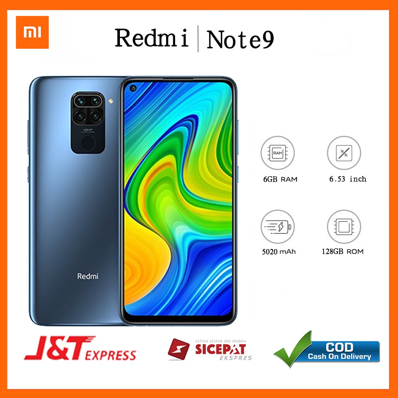 Jual Xiaomi Redmi Note 9 ram 6/128GB ori original hp new hp baru,6.53 ...