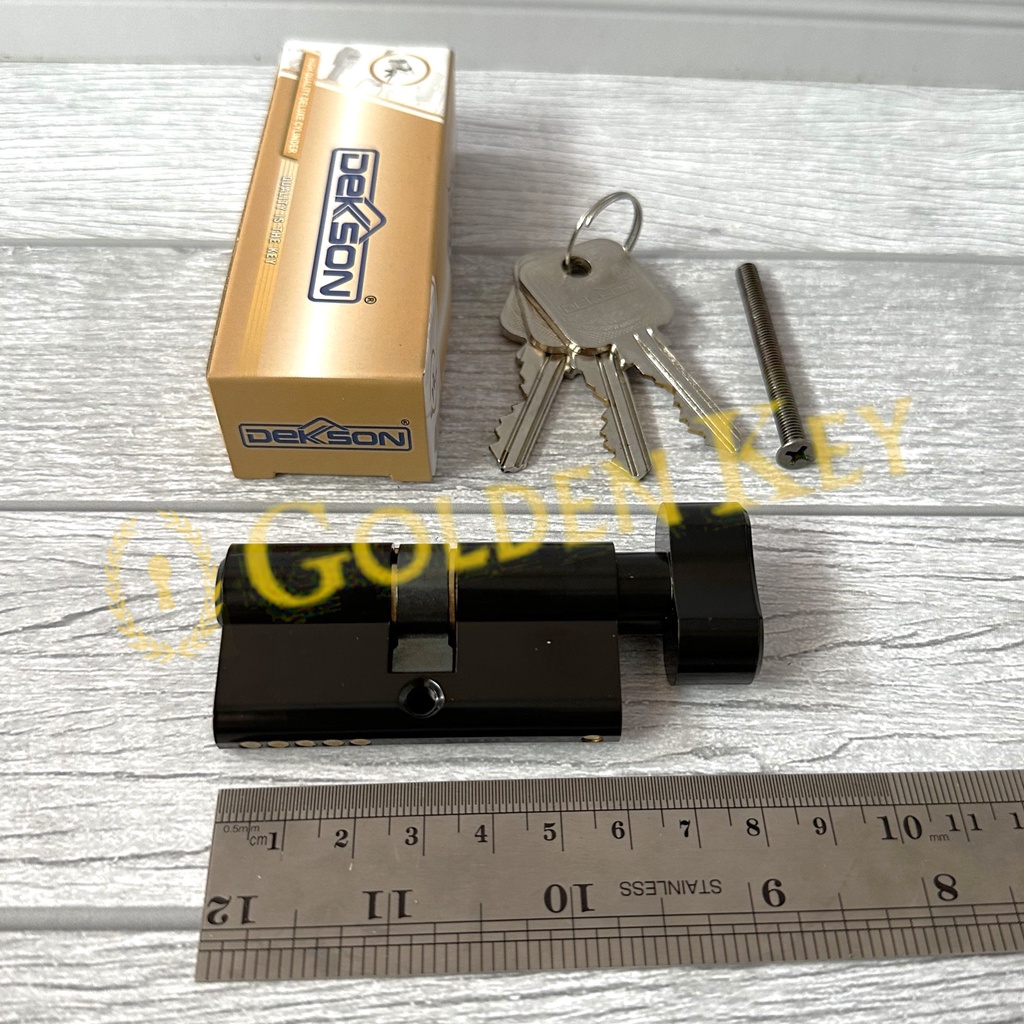 Jual Cylinder Dekson Dekkson CYL TC DL 60 MM Matt Black Hitam Kunci Silinder Pintu Knob Putar ...