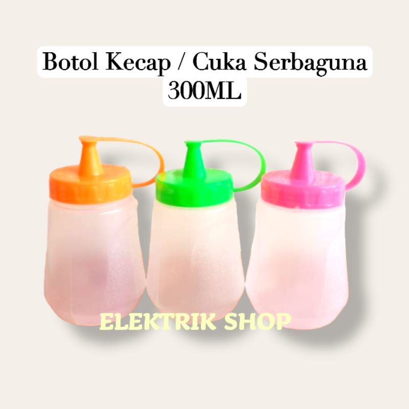 Jual BOTOL KECAP / BOTOL CUKA SAOS SAMBAL SERBAGUNA 300ML | Shopee ...