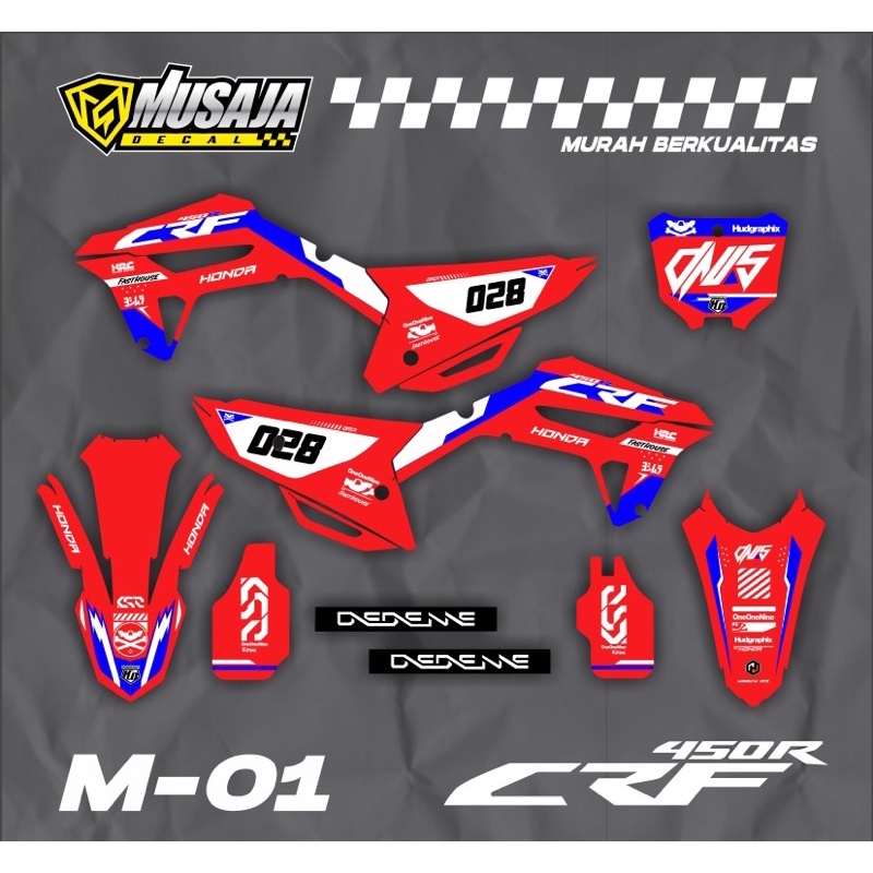 Jual Decal CRF 450R full body merah biru - dekal crf 450 R | Shopee ...
