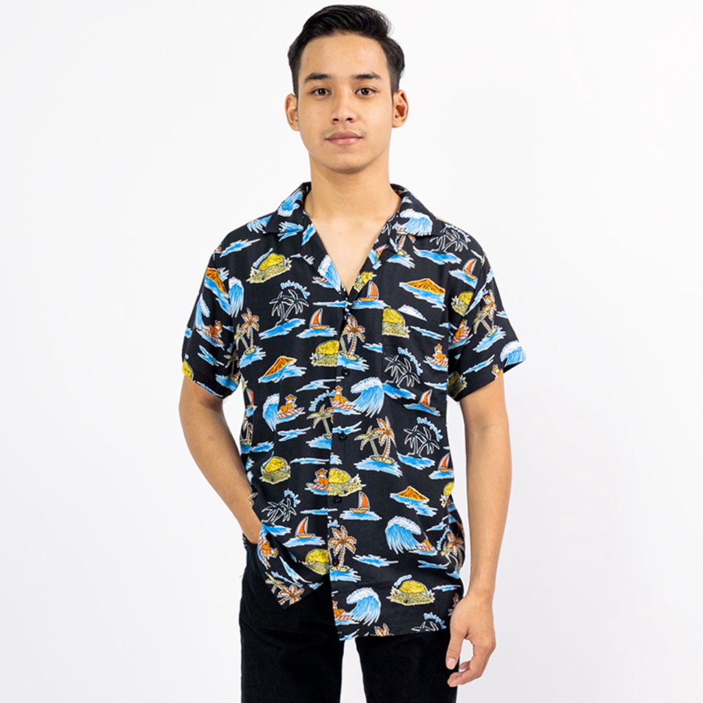 Jual Ribsgold Kemeja Pattern ChillBeach | Shopee Indonesia