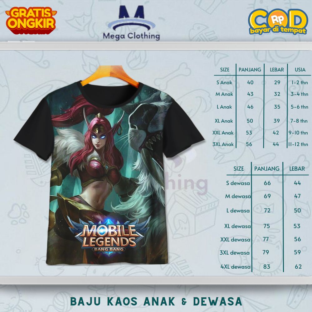 Jual Kaos ML Mobile Legend Marksman Irithel Anak & Dewasa - Baju Couple ...