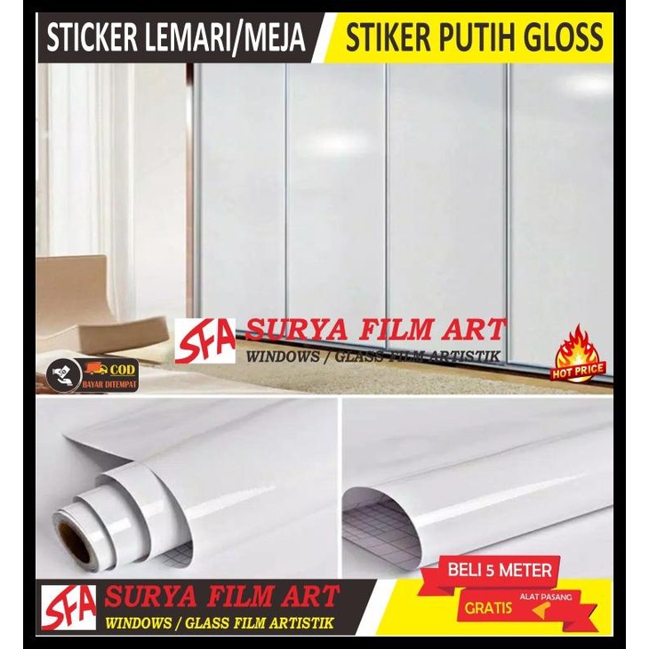 Jual STIKER PUTIH POLOS / WHITE BOARD / STICKER VINYL LEMARI MEJA KODE ...