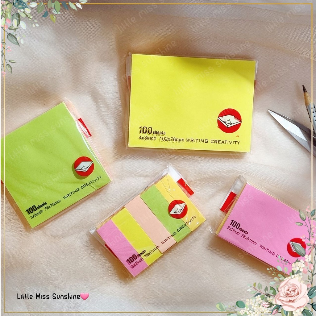 Jual Sticky Note aneka ukuran Mini Small Medium Little Cute Warna Memo ...