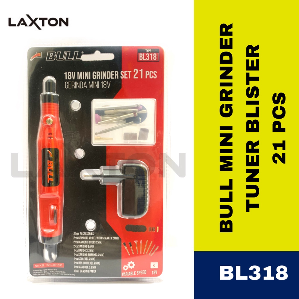Jual Bull mini die grinder gerinda bor tuner set 21 pcs BL318 | Shopee ...
