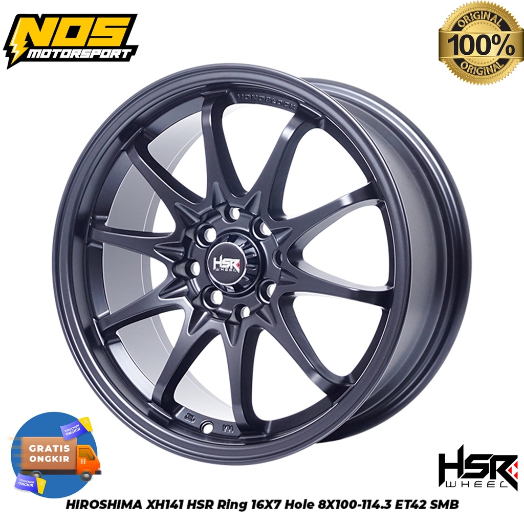 Jual PELEK RACING HSR R16 MODEL JARI JARI LUBANG BAUT 4X100 DAN 4X114,3 ...