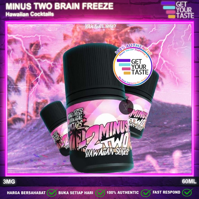 Jual Liquid Minus Two Brain Freeze Hawaiian Cocktails 60ML by Minus 2 ...
