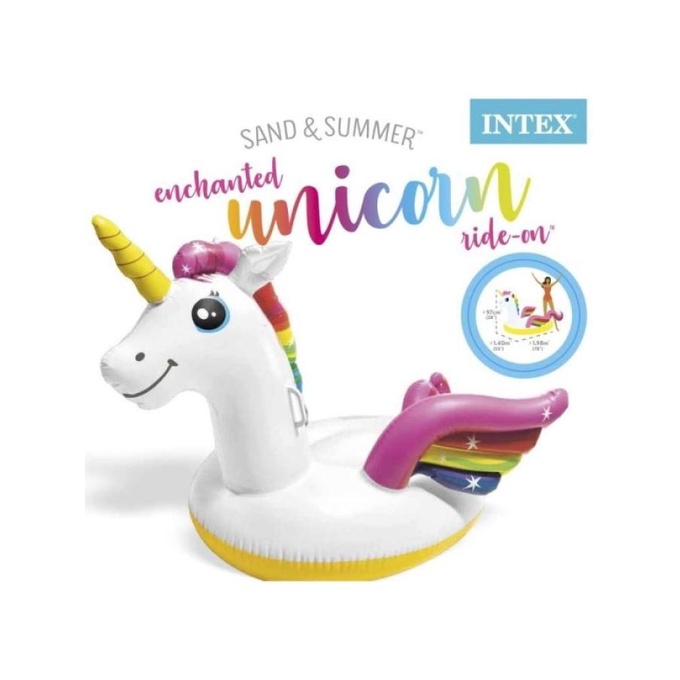 Jual INTEX 57561 Pelampung Enchanted Unicorn Ride On - 1.98m x 1.40m x ...