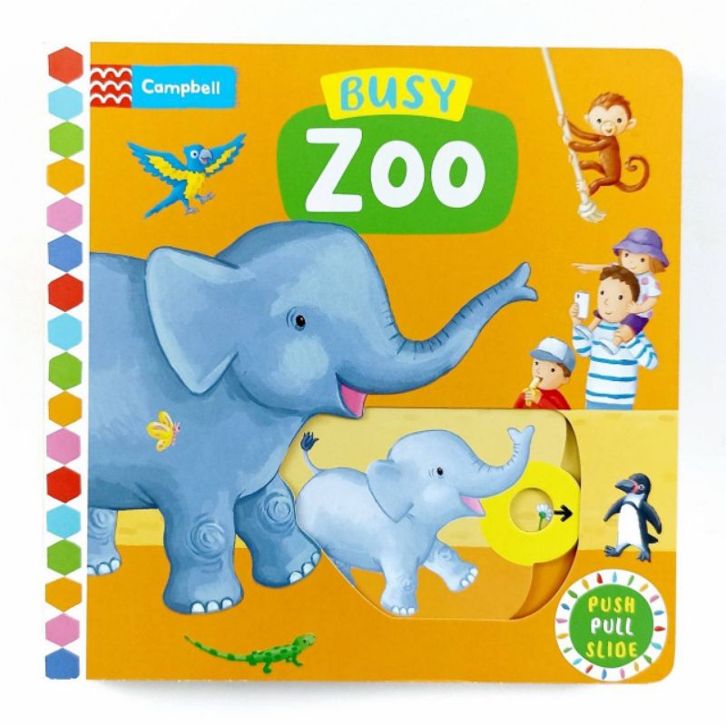 Jual Campbell Busy Zoo Push Pull Slide Board Book | Shopee Indonesia