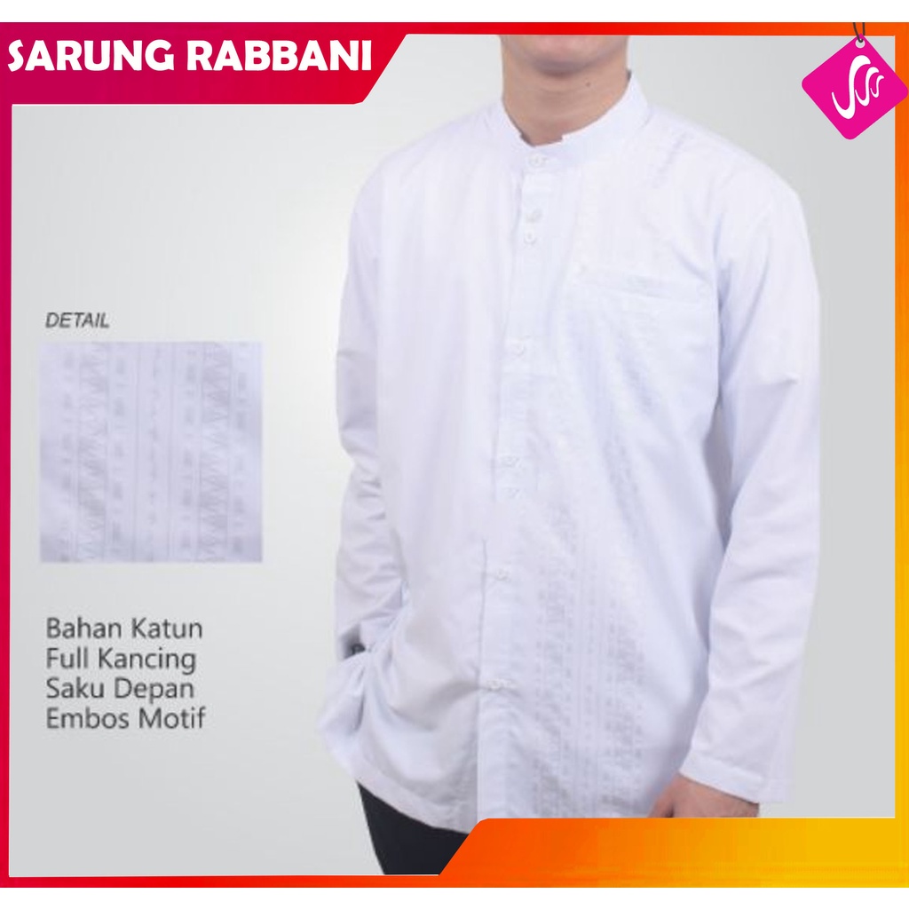 Jual KEMKO RABBANI - KEMEJA KOKO ADIAS KOKO PUTIH PANJANNG LEBARAN ...