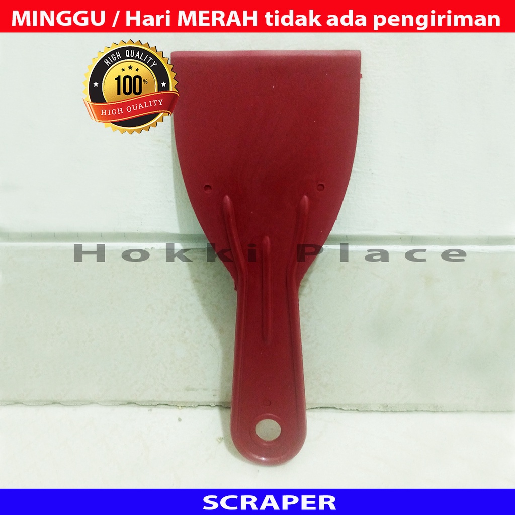 Jual KAPE CENTONG PLASTIK GAGANG PVC 3 DAN 4 INCH HITAM SCRAPER PVC ...