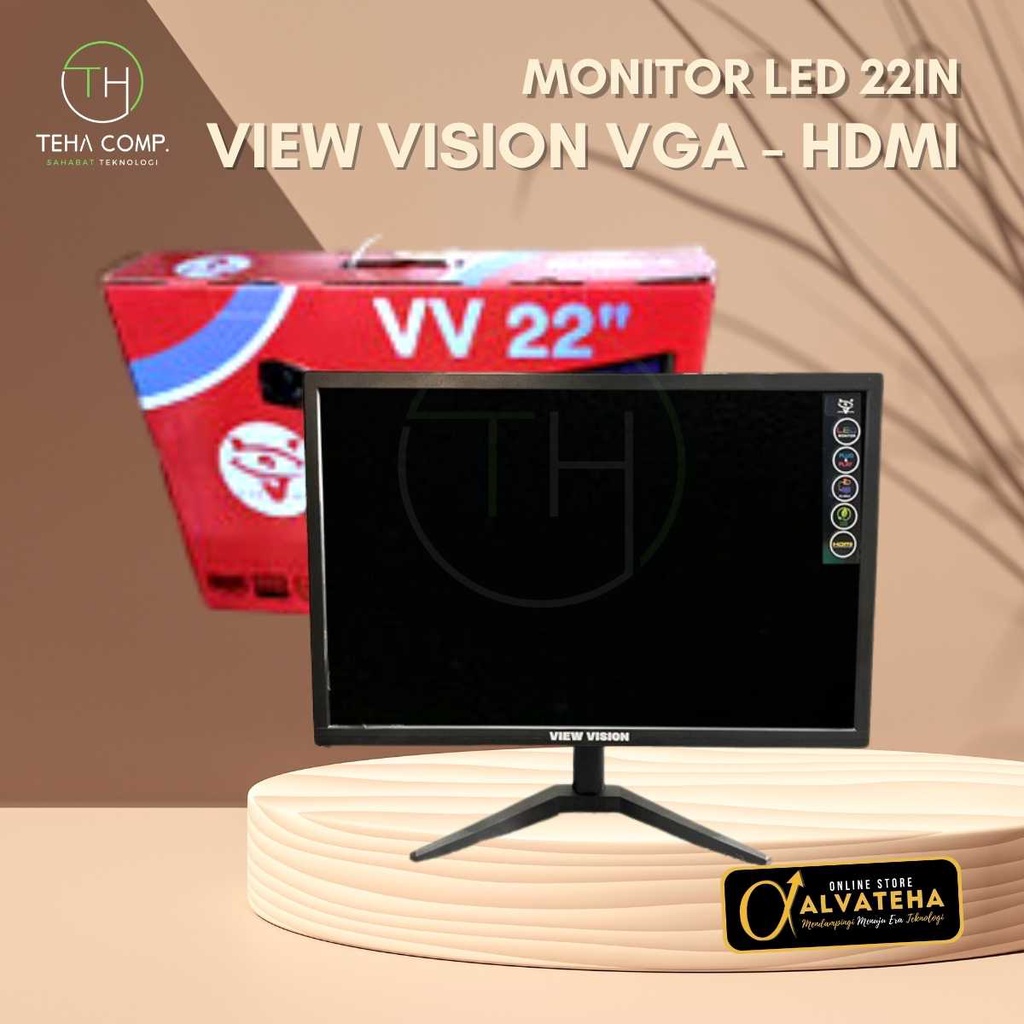 Jual Monitor LED 22 inch Gaming PC Komputer CCTV Full HD VGA HDMI ...