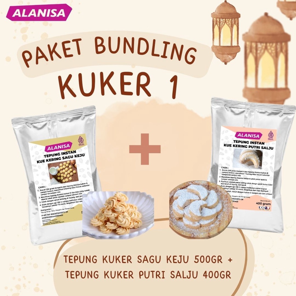 Jual PAKET BUNDLING KUKER 1 ( TEPUNG KUEKER SAGU KEJU 500GR + TEPUNG ...