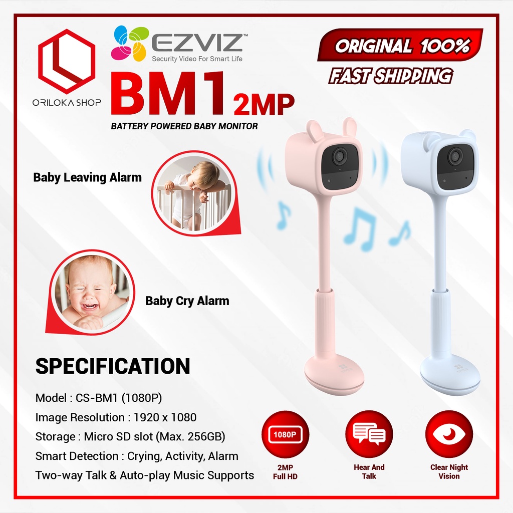 Jual EZVIZ BM1 Battery Powered Baby Camera Monitor CCTV | Shopee Indonesia