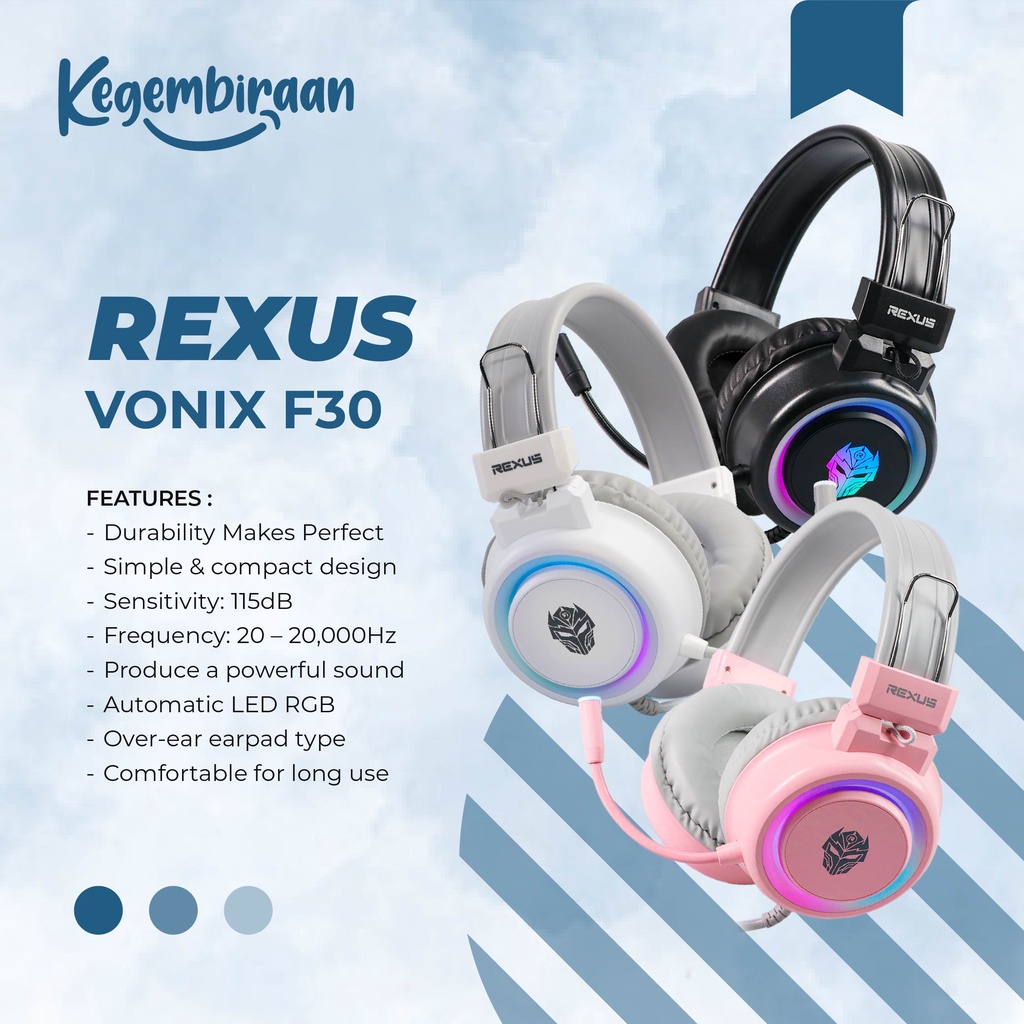Jual REXUS HEADSET GAMING VONIX F30 | Shopee Indonesia