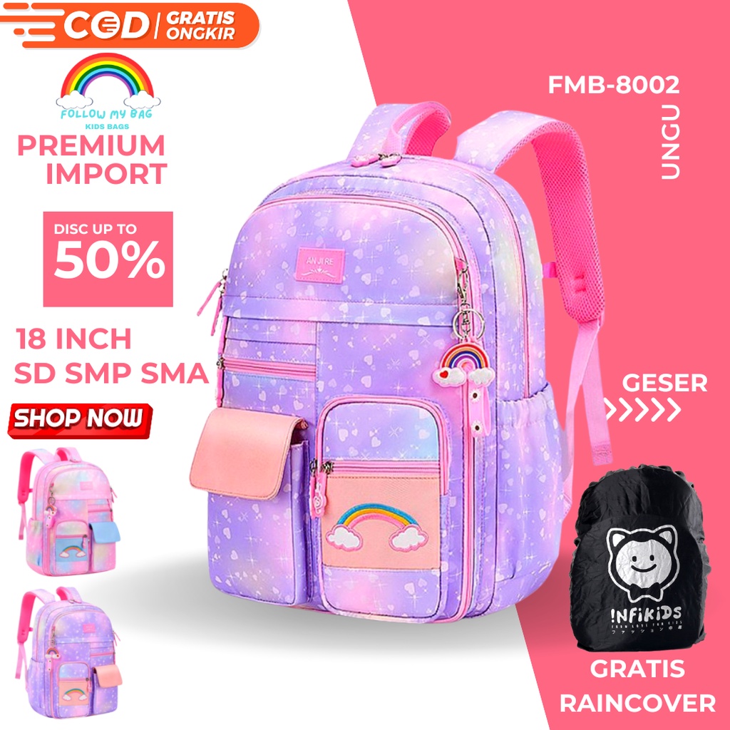 Jual FMB-Tas Sekolah Anak Perempuan SD Import Waterproof Unik dan Lucu - Tas Ransel Anak - Tas ...