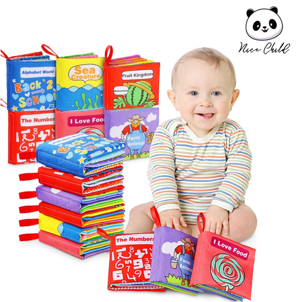 Jual NICE CHILD - Buku Kain Anak Mainan Softbook Baby Touch 3D Cloth ...