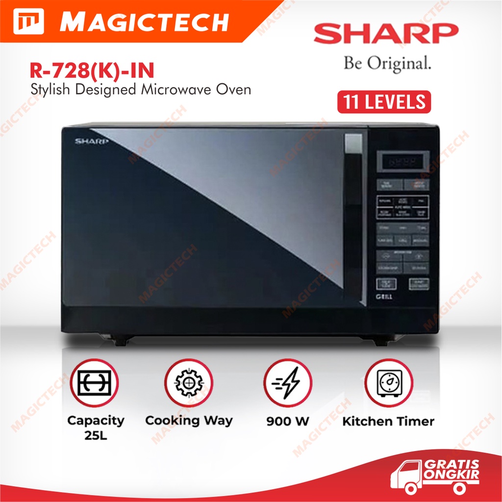 Jual MICROWAVE OVEN SHARP R 728 / R728 WITH GRILL - 25L | Shopee Indonesia