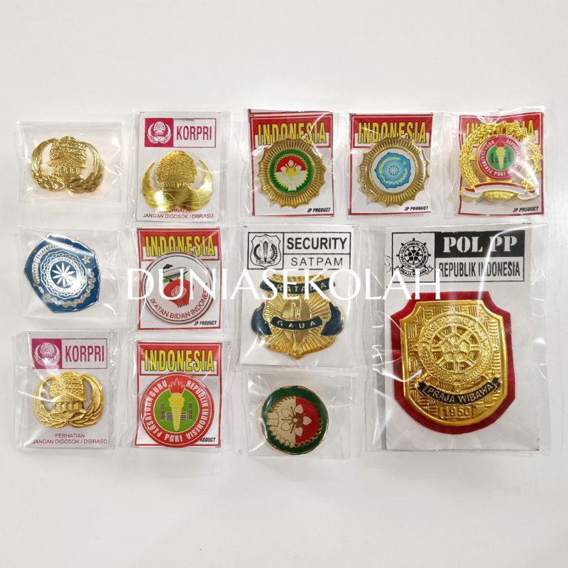 Jual Aneka Pin Bros PNS PDH ASN Guru Korpri PGRI PKK IBI Dharma Wanita ...