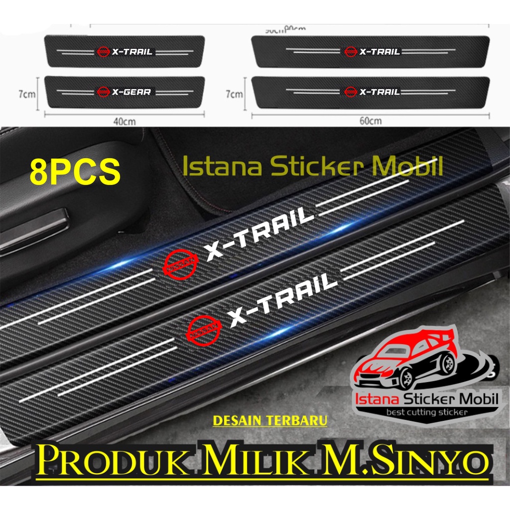Jual STIKER PINTU MOBIL XTRAIL STICKER SILL PLATE KARBON 3D MOBIL ...