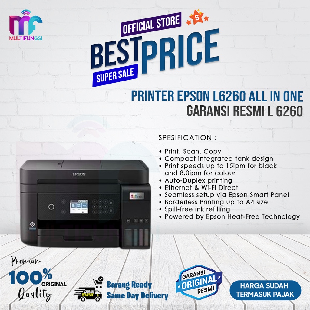 Jual Printer Epson L6260 All in One Garansi Resmi L 6260 | Shopee Indonesia