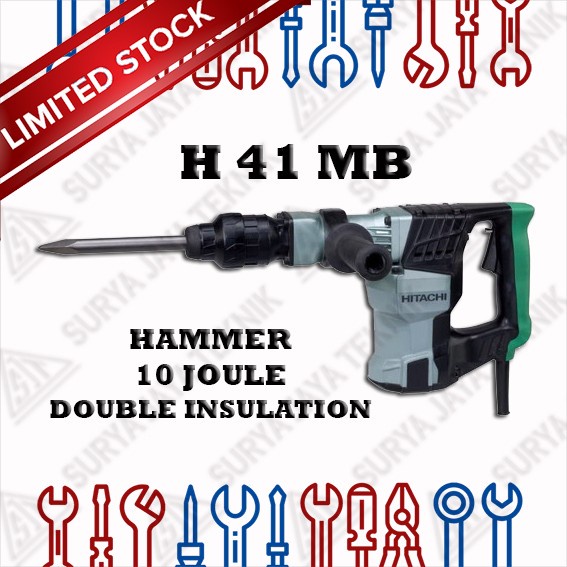 Jual HITACHI H 41MB HAMMER 10 JOULE DOUBLE INSULATION | Shopee Indonesia