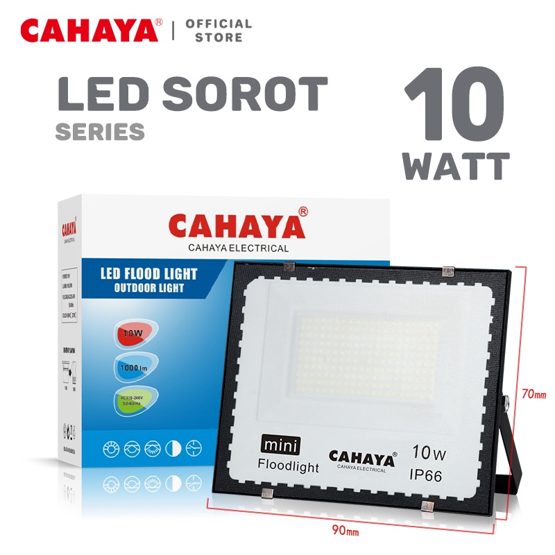 Jual CAHAYA – Lampu Sorot Tipis LED Flood Light Outdoor Light 10/20/30/50/100 Watt Warna Putih ...