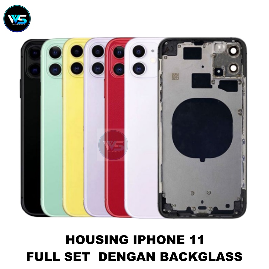Jual Housing Ip 11 Full Set Casing + Backglass Tutup Belakang | Shopee ...