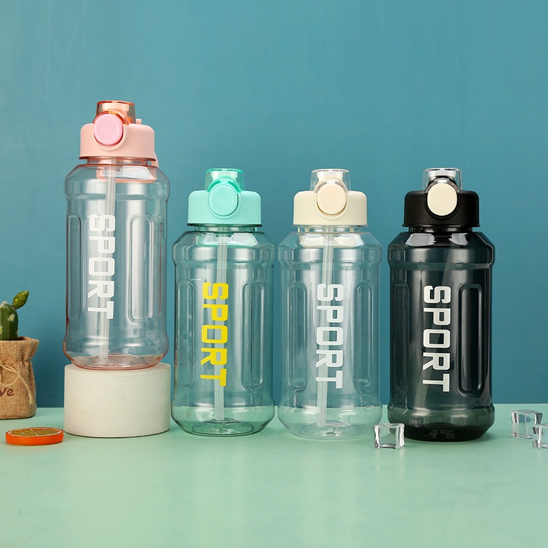 Jual Botol Plastik Transparan SPORT I Botol Minum Tenteng + Putar ...