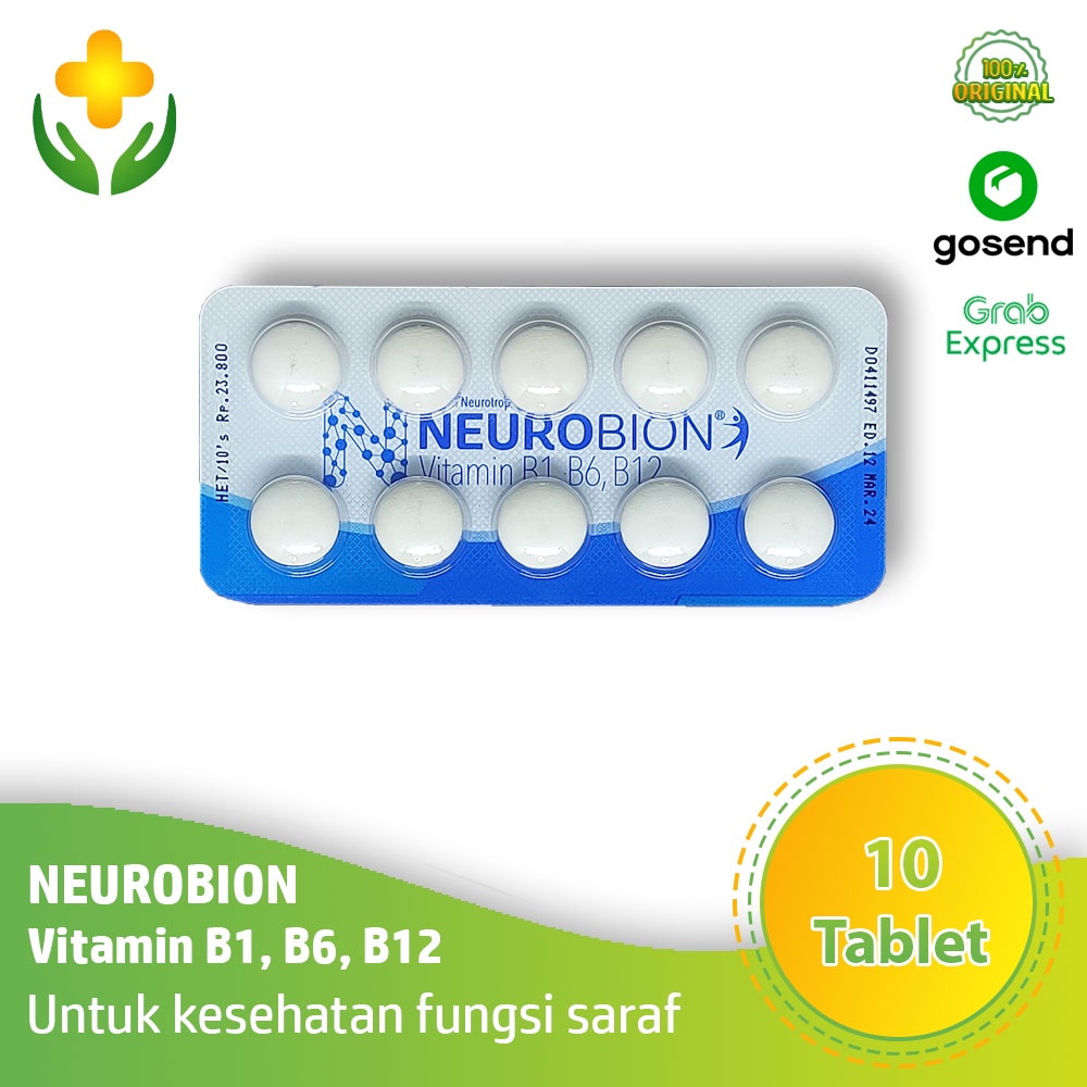 Jual Neurobion Strip 10 Tablet Vitamin Saraf Vitamin B Kompleks ...