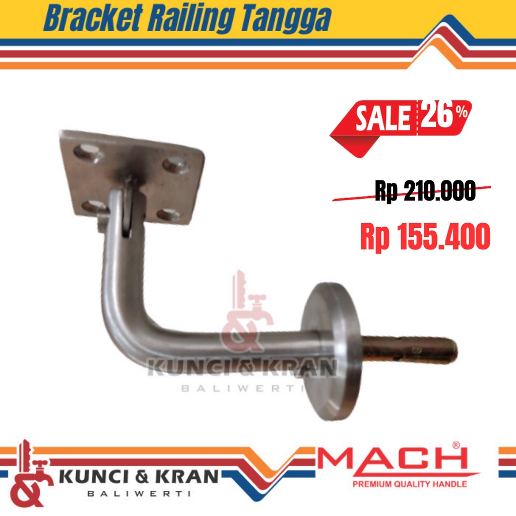 Jual Konektor Railing Tangga MACH WTW GM 0242 70 60 SS Pengangan ...