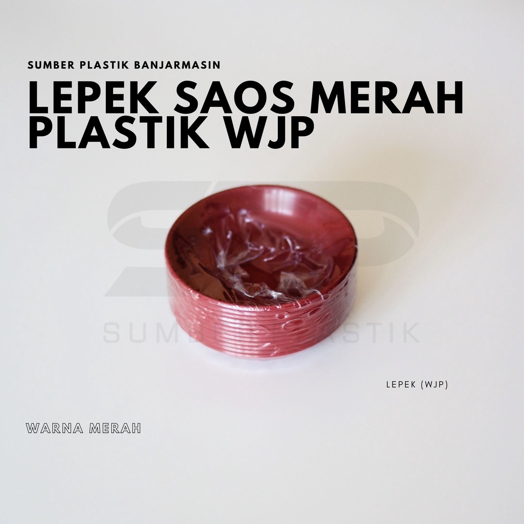 Jual Wadah Tempat Piring Lepek Saos Sambal Bumbu Warna Merah Plastik ...