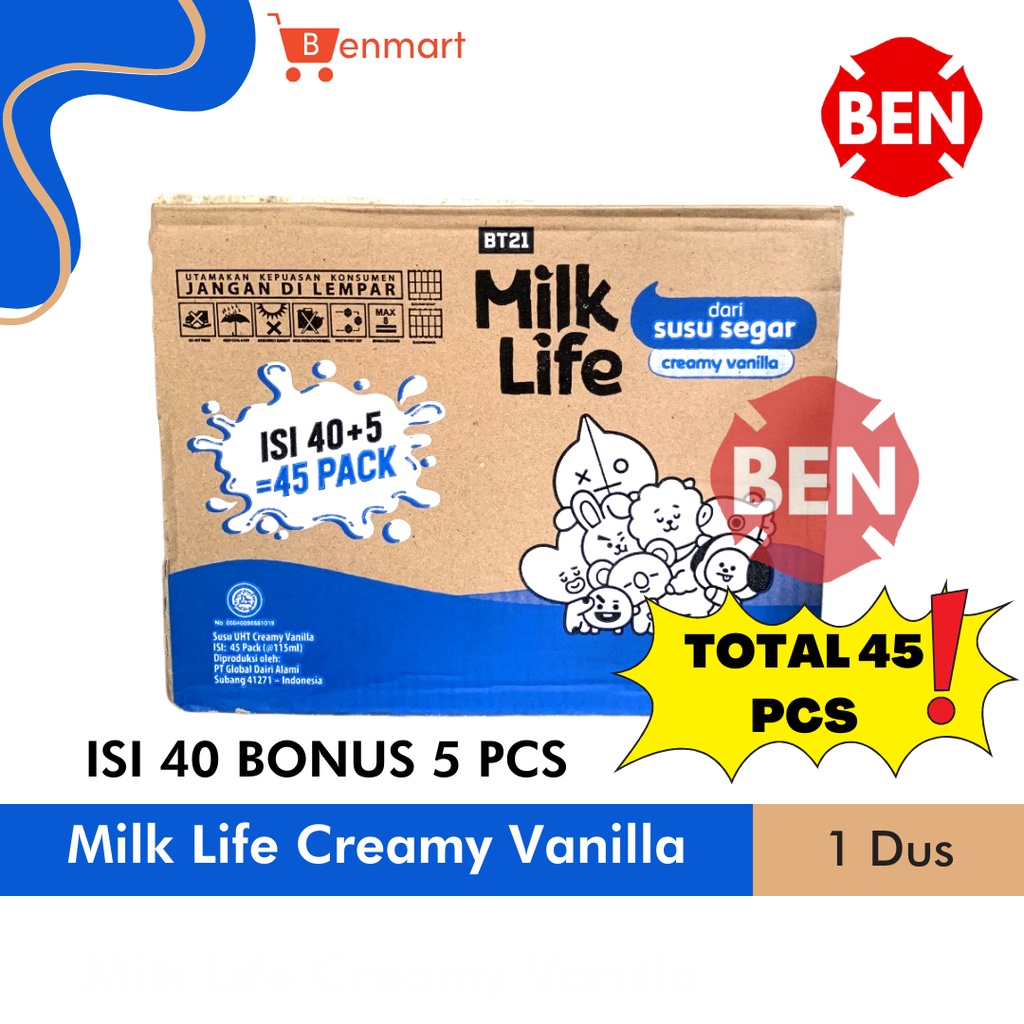Jual Milk Life Susu UHT CREAMY VANILLA 1 Dus 115ml 115 ml Milklife Vanila | Shopee Indonesia