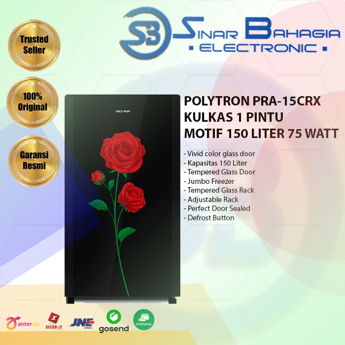 Jual POLYTRON PRA-15CRX KULKAS 1 PINTU MOTIF 150 LITER 75 WATT (NEW ...