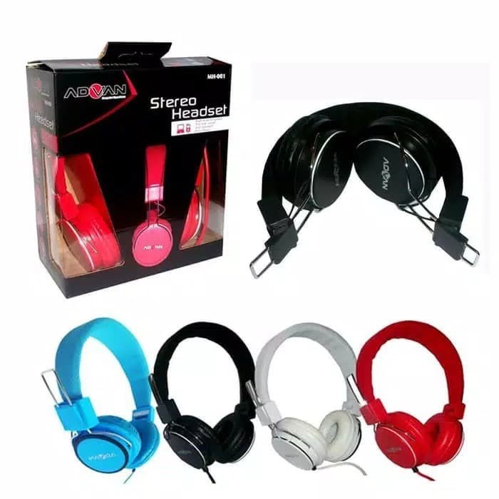 Jual ADVANCE MH-001 Stereo Headset Powerfull Bass MH001 Headphone ...