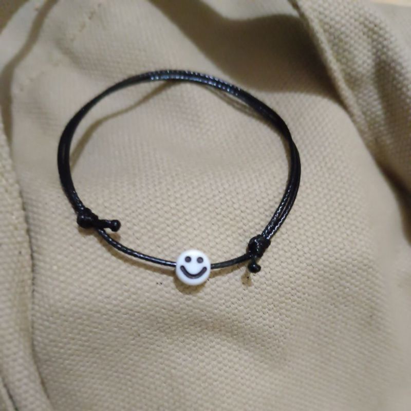 Jual (2PCS) Gelang Couple SMILE | waterproof | Adjustable | Gelang tali ...