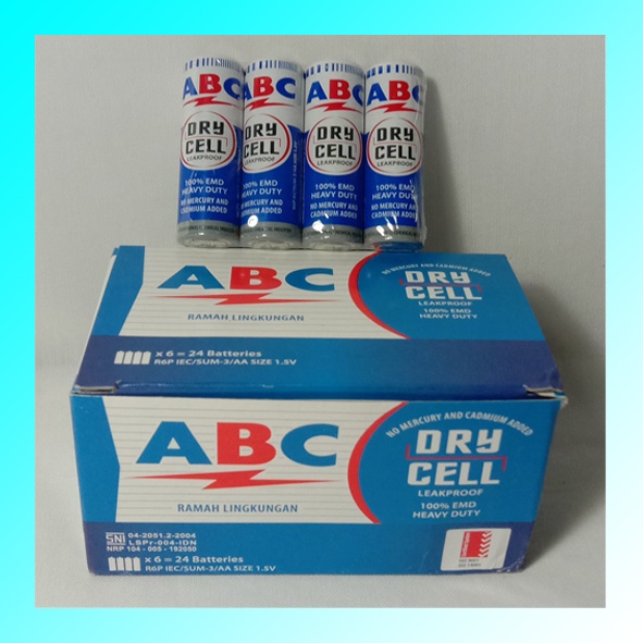 Jual BATERAI BATERE ABC BIRU A2 / AA ISI 24 BUTIR | Shopee Indonesia