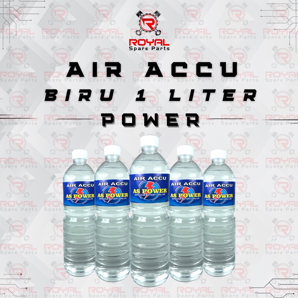 Jual AIR AKI ACCU BIRU MERAH 1L TAMBAH & ISI AS POWER / ELECTRA ...