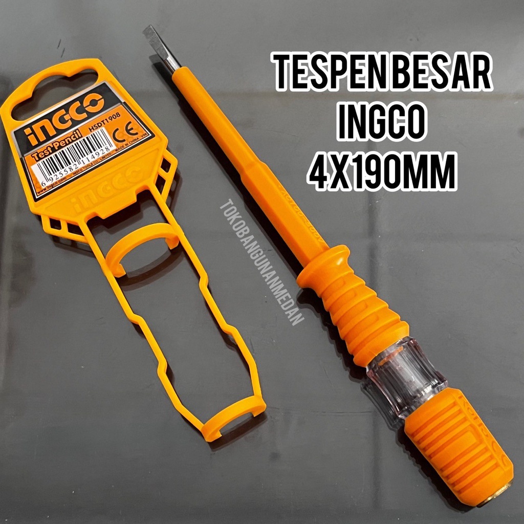 Jual TESPEN LISTRIK BESAR INGCO 4 X 190 MM HSDT1908 / TESTPEN TES PEN ...