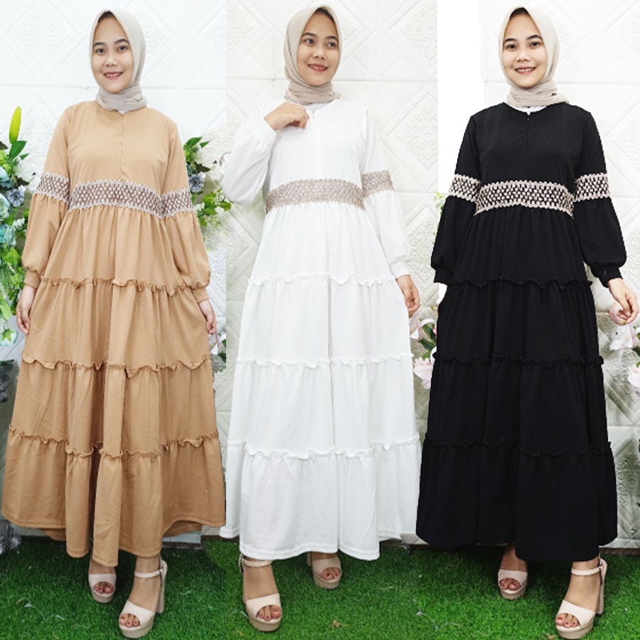 Jual GAMIS RENDA SAVINA ANJANI MAHIRA CERUTY PANJANG BY GL FASHION ...