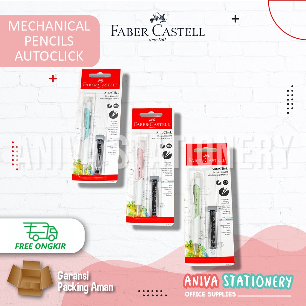 Jual PENSIL MEKANIK MEKANIS MECHANIC FABER CASTELL AUTOCLICK PASTEL 0.5 ...